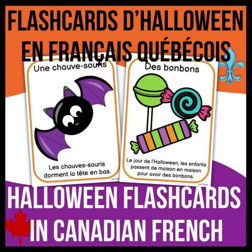 HALLOWEEN VOCABULARY IN QUEBEC FRENCH FLASHCARDS HALLOWEEN EN FRANÇAIS ...