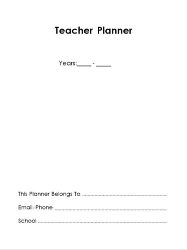 Full year Teacher Planner – Undated | 8.5 x 11 Inches | 168 Pages