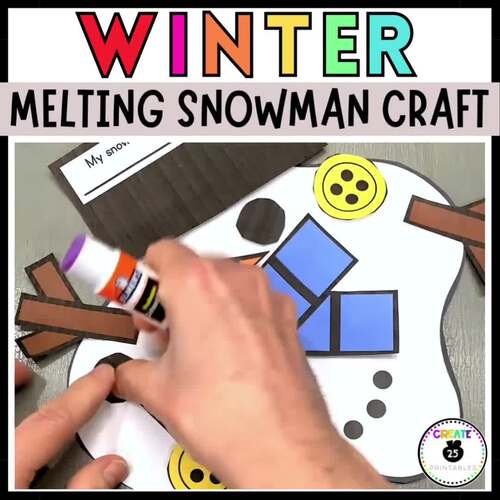 January Craft | Melting Snowman Craft | Kindergarten Winter Writing ...