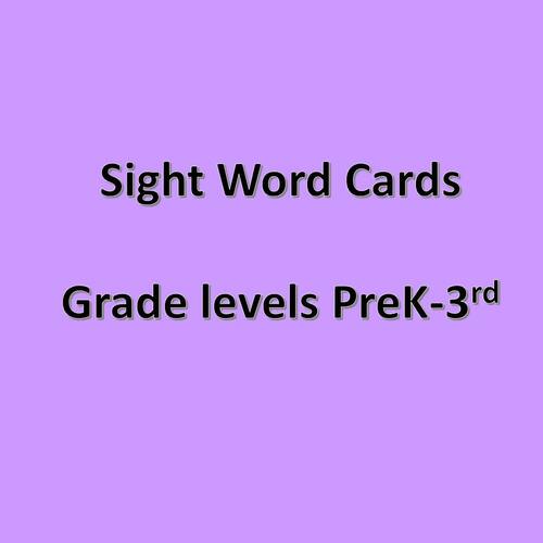 Bundle: Printable: Sight Words Cards (Pre K-3rd) by LOLLIPOPS Learning ...