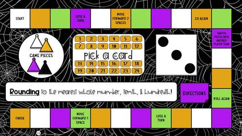 Halloween - Digital Self-Checking Game - Rounding by Teach Them to Shine