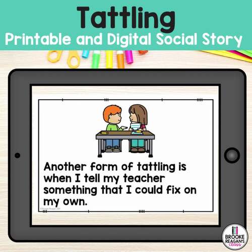 Social Story: Tattling by Brooke Reagan | TPT