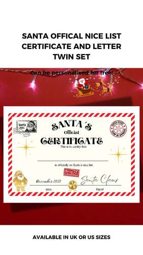 Santa Nice List Certificate & Letter from Santa Printable Set ...