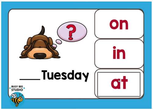 Time Prepositions Boom Cards by Busy Bee Studio | TPT