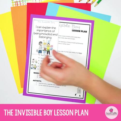 The Invisible Boy Lesson Plan | Kindness| Including Others | TPT