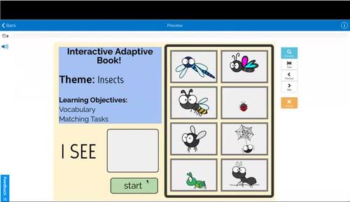 Boom Cards™ Insects Adapted Book (GIFS) by Meaningful Sped Teaching