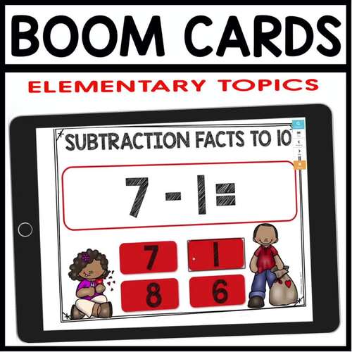 Subtraction facts to 10 Boom Cards by Shanon Juneau We are Better Together