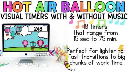 Visual Timers for Time Management - Hot Air Balloon Timer with Music ...