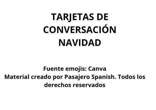 SPANISH CONVERSATION BUNDLE: CHRISTMAS AND THANKSGIVING CONVERSATION CARDS