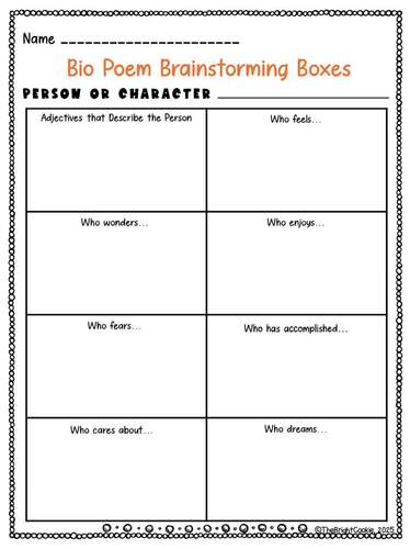 Bio Poetry- Autobiographical & Biographical Poems, Poetry Templates ...