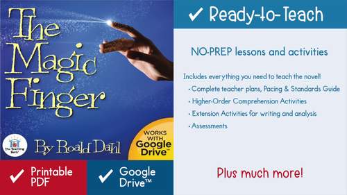 The Magic Finger Novel Study Book Unit by The Teaching Bank | TPT