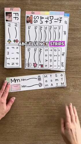 ABC Fluency Strips Letter Name & Sound Practice | Alphabet Small Group ...