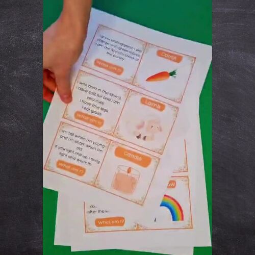 Easter Riddles: What am I? A Guessing Game - Printable English Language ...