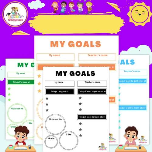 New Year 2023 Goal Setting Worksheet I Student-led Goal Templates ...