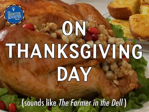 Thanksgiving Brain Break Activity - Song Lyrics PowerPoint & Music Video