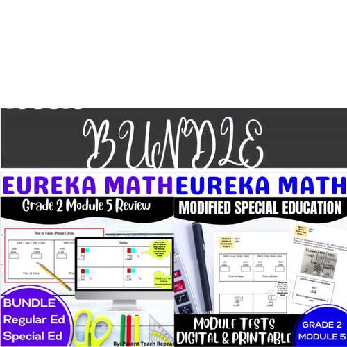 Special Ed EngageNY {Eureka} Math Gr 2 Module 5 Review & Modified Tests ...