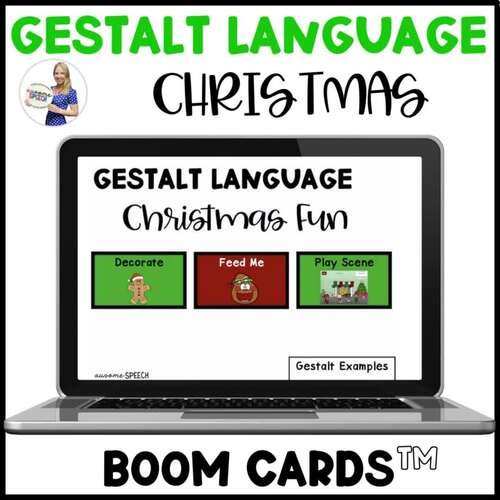 Gestalt Language Christmas Activity Boom Cards by Ausome Speech