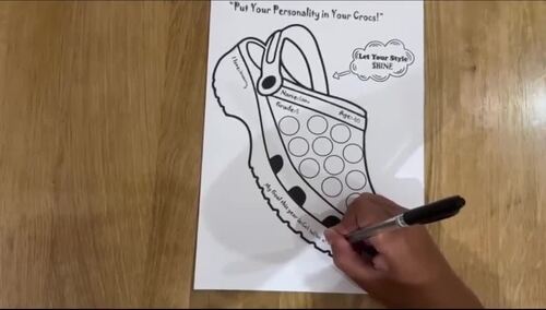 Back to School All About Me Crocs Activity | First Week of school ...