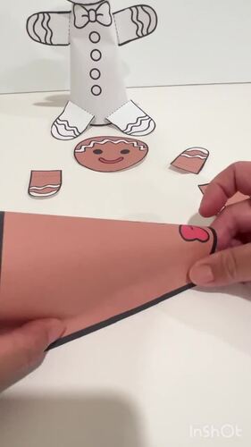 Christmas Gingerbread Man 3D Craft | Winter Craftivity | December Craft