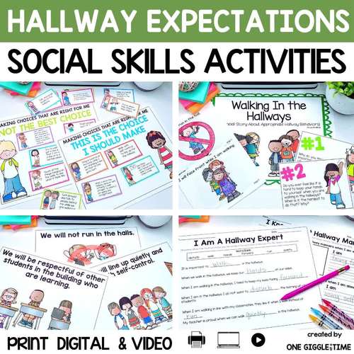 Hallway Expectations | Routines and Procedures | Hallway Rules | Social ...