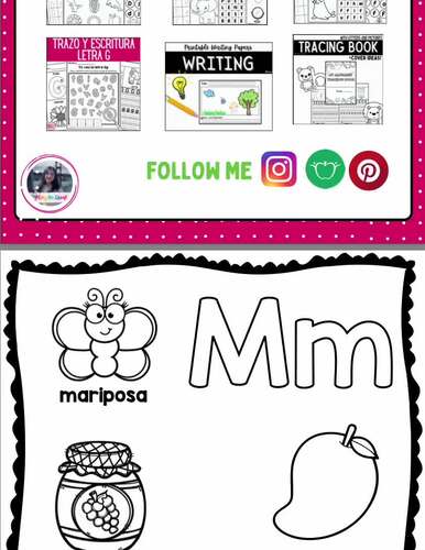 Spanish Letter M Tracing Letra de la semana - Bilingual Ed.| PreK ...