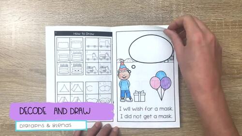 Decodable Readers Digraphs & Blends Set 1 | Directed Drawing Books