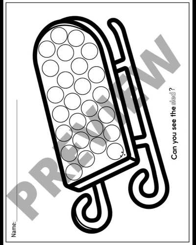 Winter Dot Marker Printables by The Mama Nest Shop | TPT