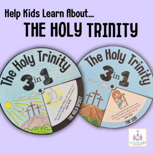Holy Trinity Bible Crafts for Kids BUNDLE: Father Son Holy Spirit Spinners