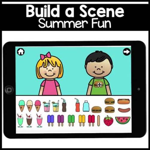 Build a Scene: Summer Fun Theme (Boom™ Cards) by The Chatty Classroom
