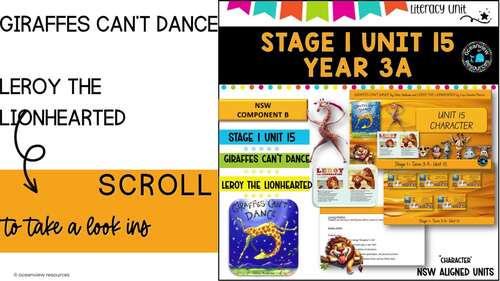 NSW DET Stage 1 English Unit 15 GIRAFFES CAN'T DANCE Component B TERM 3A