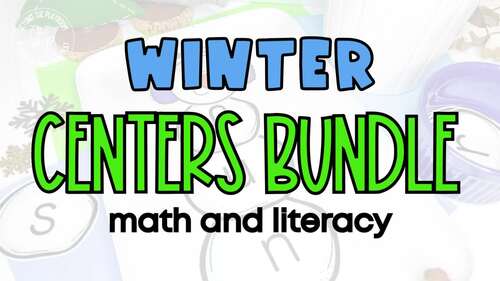 Winter Math and Literacy Centers Preschool & Kinderdarten, Snowflake STEM