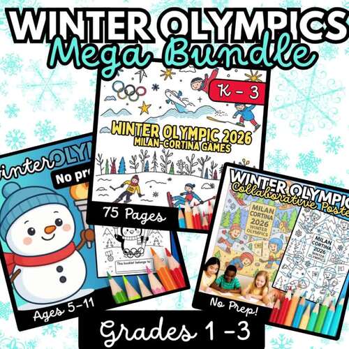 Winter Olympics K–3 Bundle | Activities, Coloring & Collaborative ...