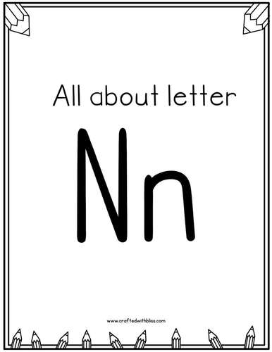 All about letter Nn Alphabet Worksheet Phonics Printable (Digital included)
