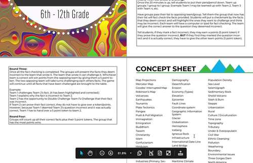 NEW! World Geography Challenge End of the Year Game | TPT