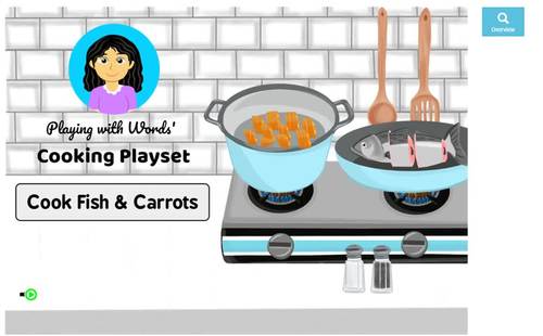 Cooking Playset Fish & Carrots -Language-Rich Pretend Play Visuals BOOM ...