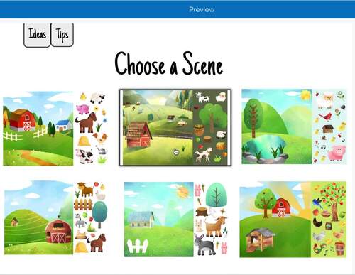 Open-Ended, Interactive Farm Play Scenes | Boom Cards | Speech Therapy