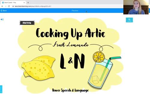Cooking Up Artic, L and N, Summer, Boom Cards Speech Therapy, Distance ...