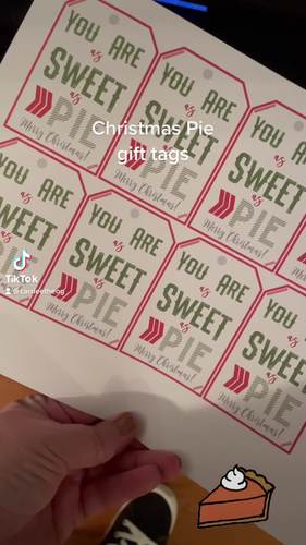 You Are As Sweet As Pie - Christmas Gift Tags by Andrew Enck | TPT