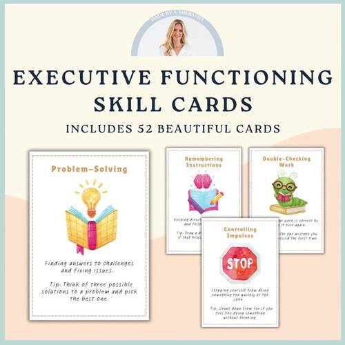 Executive Functioning Skill cards. ADHD cards. Time management ...