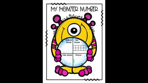 Monster Halloween Math Craft Addition Subtraction Practice Worksheets ...