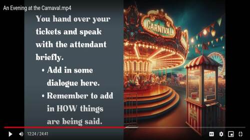 Guided Writing Activity | Gothic Writing Activity- Night at the Carnival