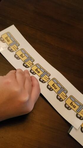 ABEKA Bus Theme Blend Ladder Practice Strips - Consonant Vowel Blend ...
