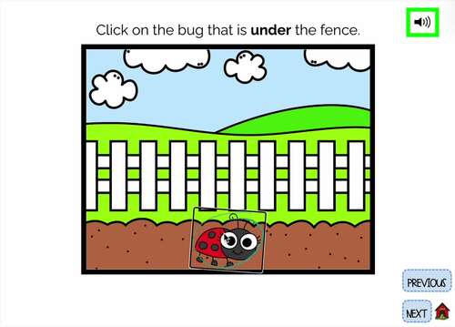 Insect Spatial Concepts: Over, Under by Jennie's Speech Room | TPT