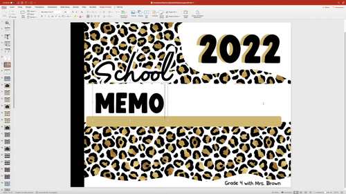 End of year Memory Book (Editable)- Leopard Print by The Creative Table
