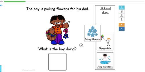Speech Therapy Boom Cards Spring Wh- Questions | Distance Learning