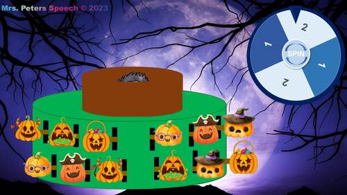 Interactive Pop Up Creature Halloween game by Mrs Peters Speech | TPT
