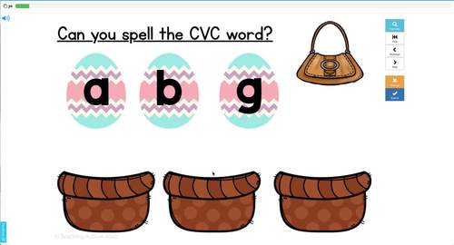 Easter Spelling CVC Words | Boom Cards Distance Learning by Teaching Autism
