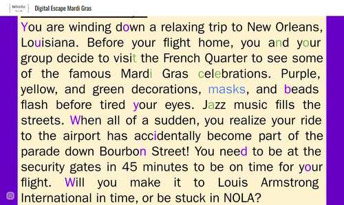 Mardi Gras Math Digital Escape Room - 3rd grade - PAPERLESS | TPT