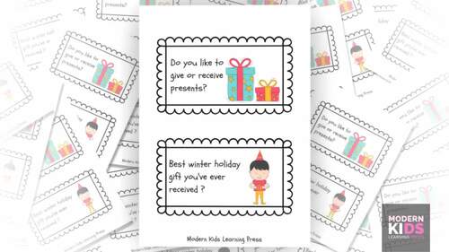 Winter Holidays Question of the Day Cards Around the World | TPT