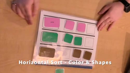 SORTING ACTIVITY shapes & color - horizontal grouping by IFIO girl